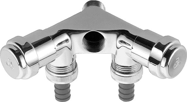 GROHE WAS-Doppelventil 41020 Einfach Design-Griff DN15 Rückflussverh. chrom